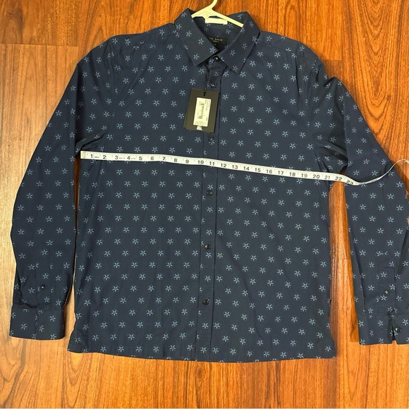Ted Baker | Shirts | Ted Baker Dark Blue Star Pattern Shirt | Poshmark